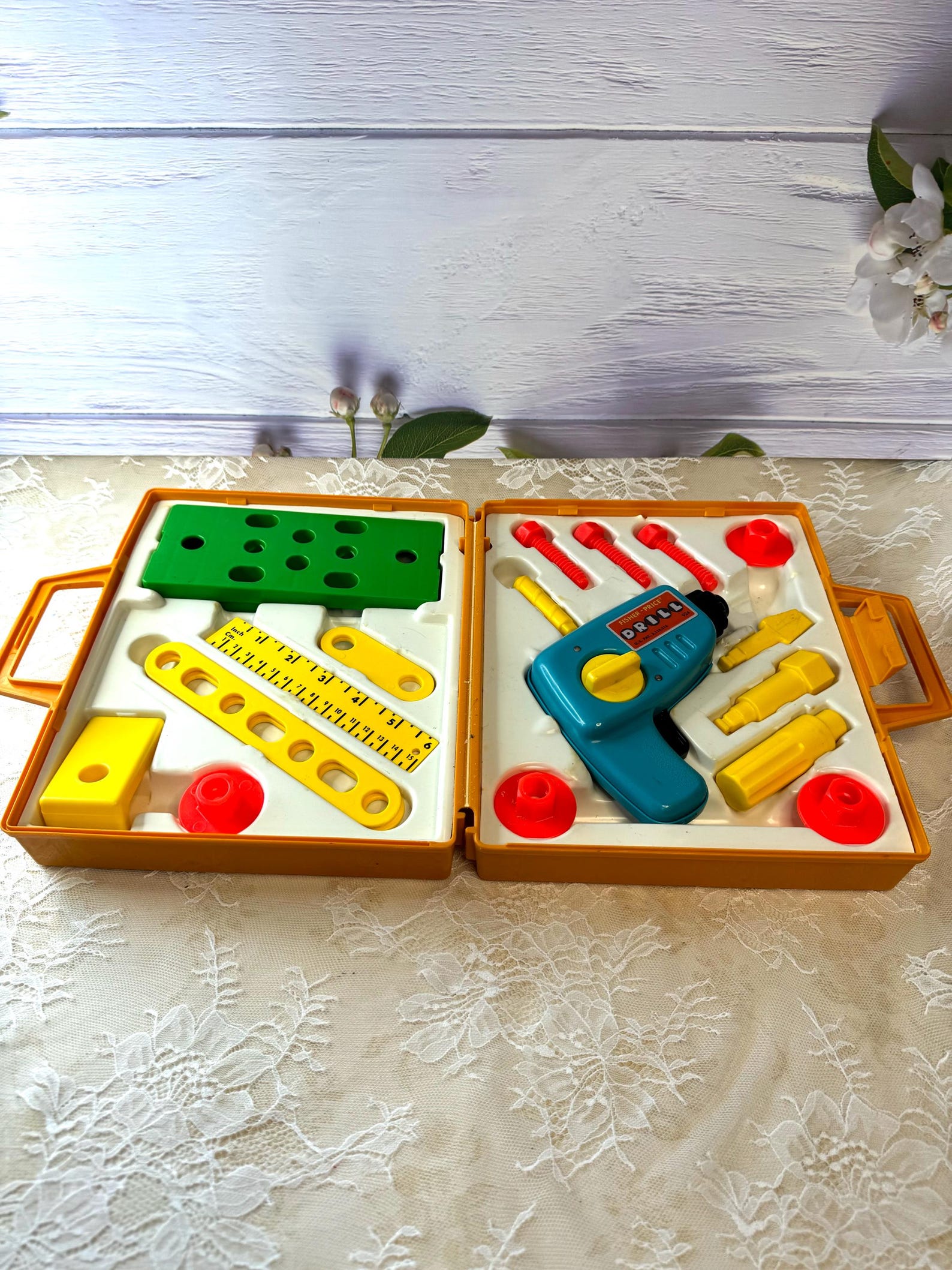 Vintage Fisher Price Tool Kit ~ 1977 Kids Pretend Toy ~ Plastic Tools ...