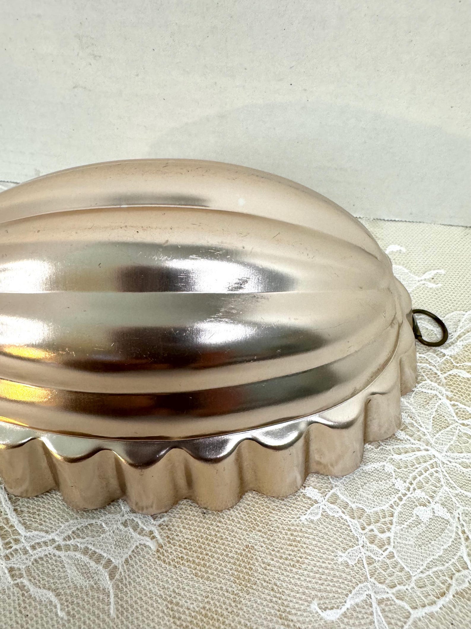 Vintage Copper Mold ~ Melon Mold ~ Oval Shape Mold ~ Jello ~ Cake Mold ...