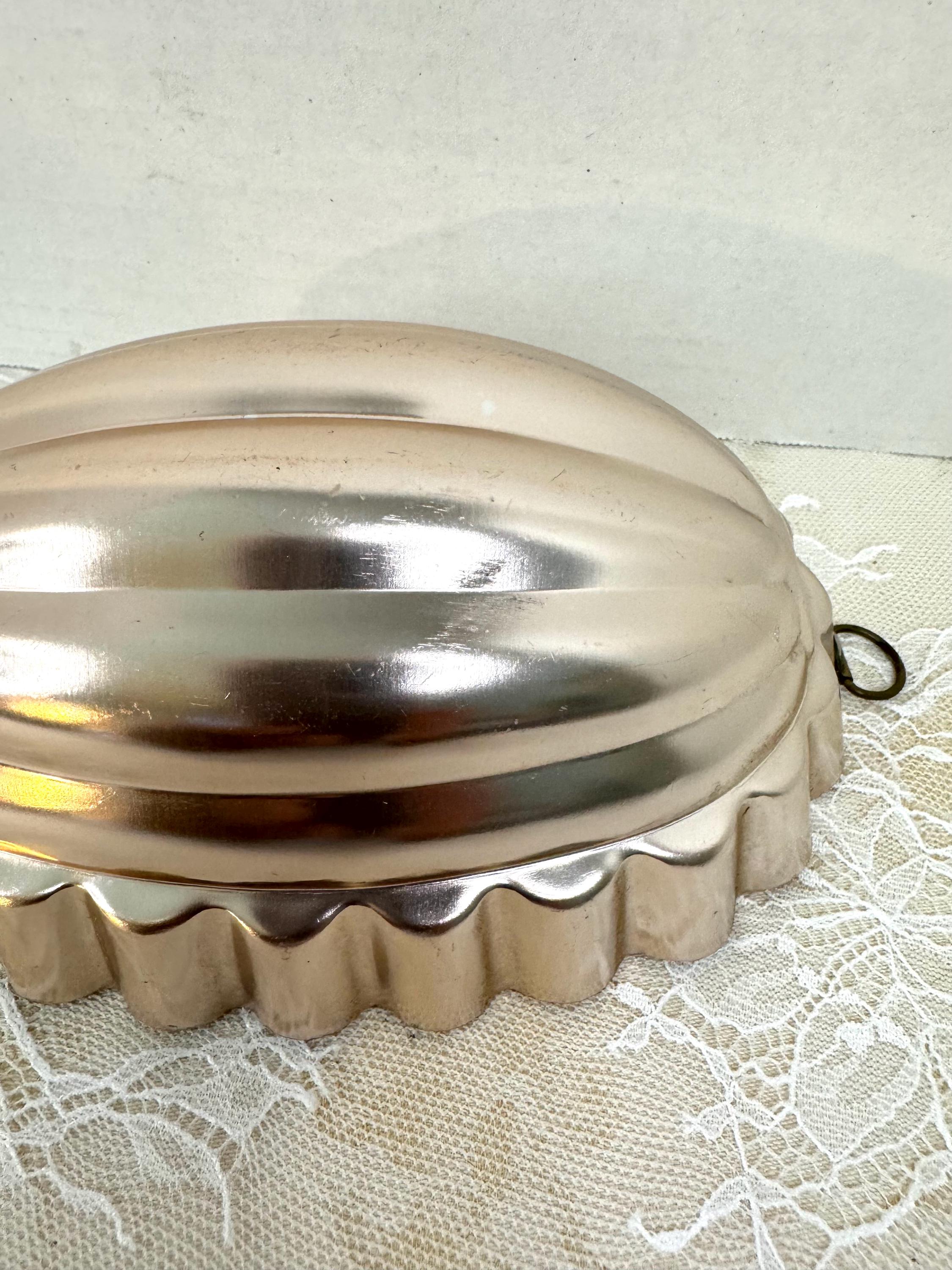 Vintage Copper Mold ~ Melon Mold ~ Oval Shape Mold ~ Jello ~ Cake Mold ...