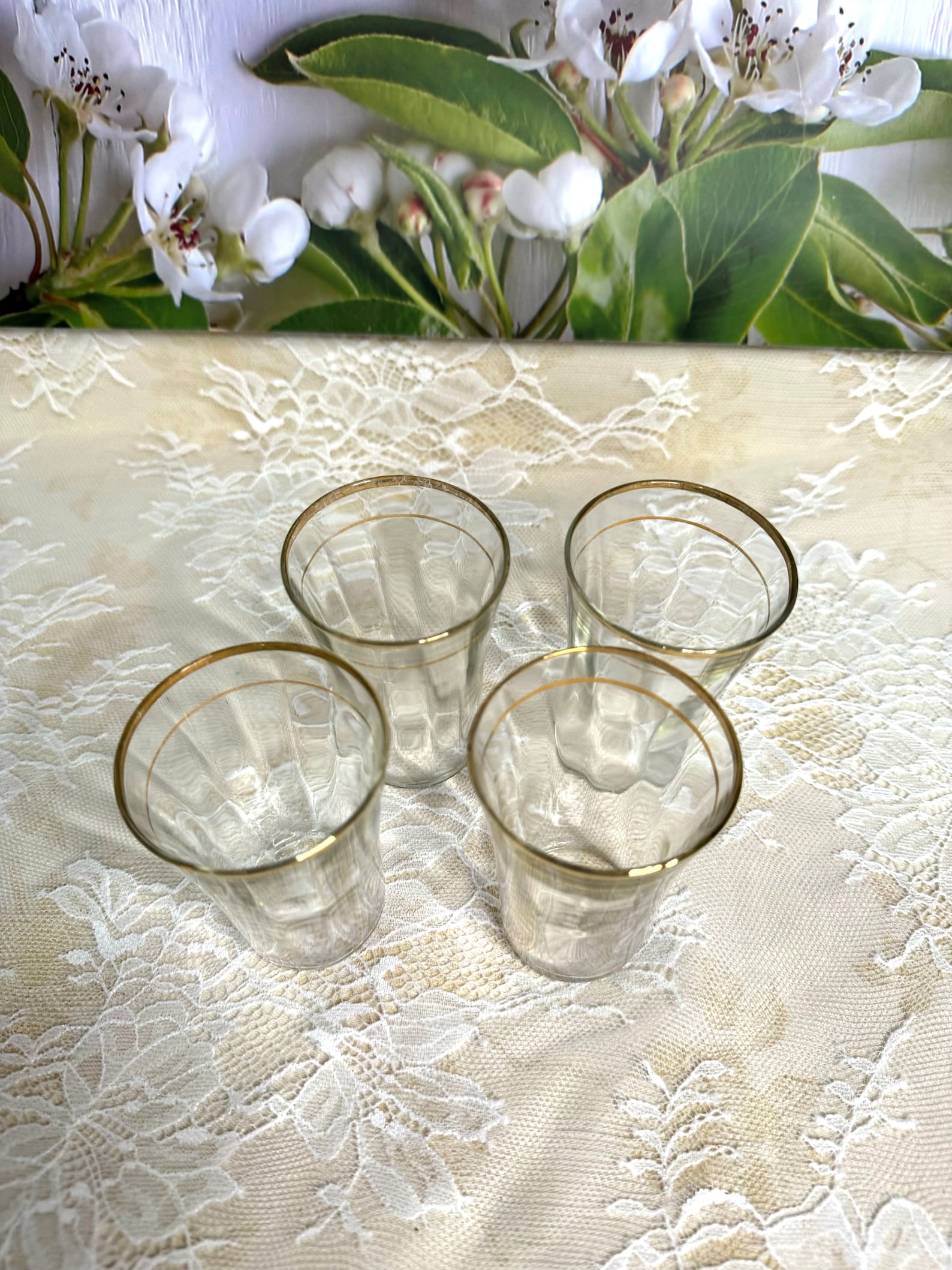 Vintage Gold Trim Liquor Shot Glasses ~ Set / 4 ~ Baby Guinness ...
