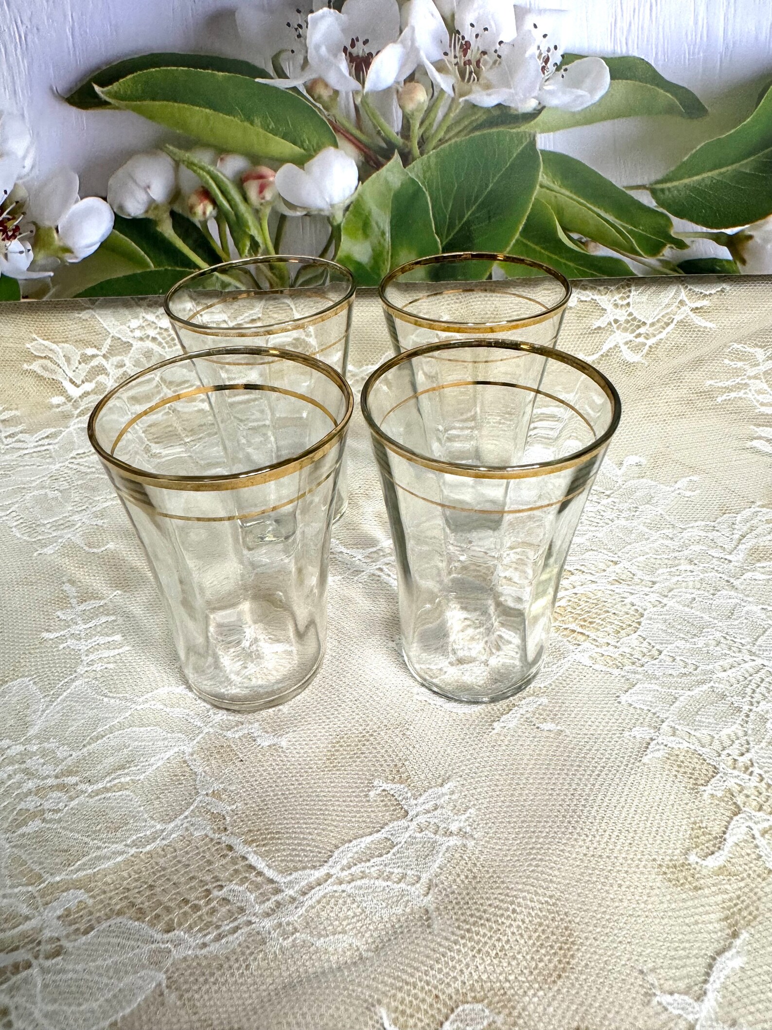 Vintage Gold Trim Liquor Shot Glasses ~ Set / 4 ~ Baby Guinness ...