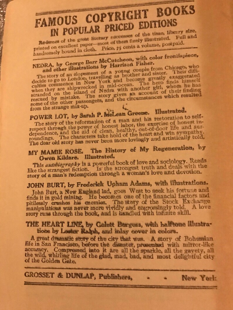 Antique Vintage 1910 Book- A World of Girls by Mrs. L. T. Meade ...