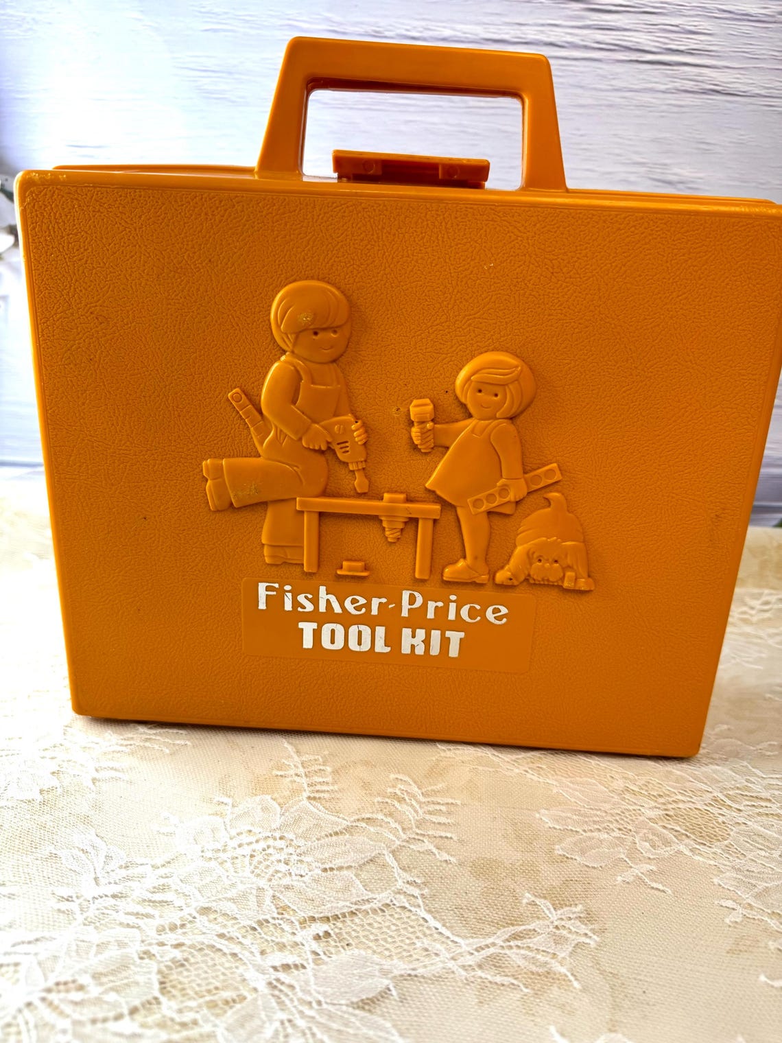 Vintage Fisher Price Tool Kit ~ 1977 Kids Pretend Toy ~ Plastic Tools ...