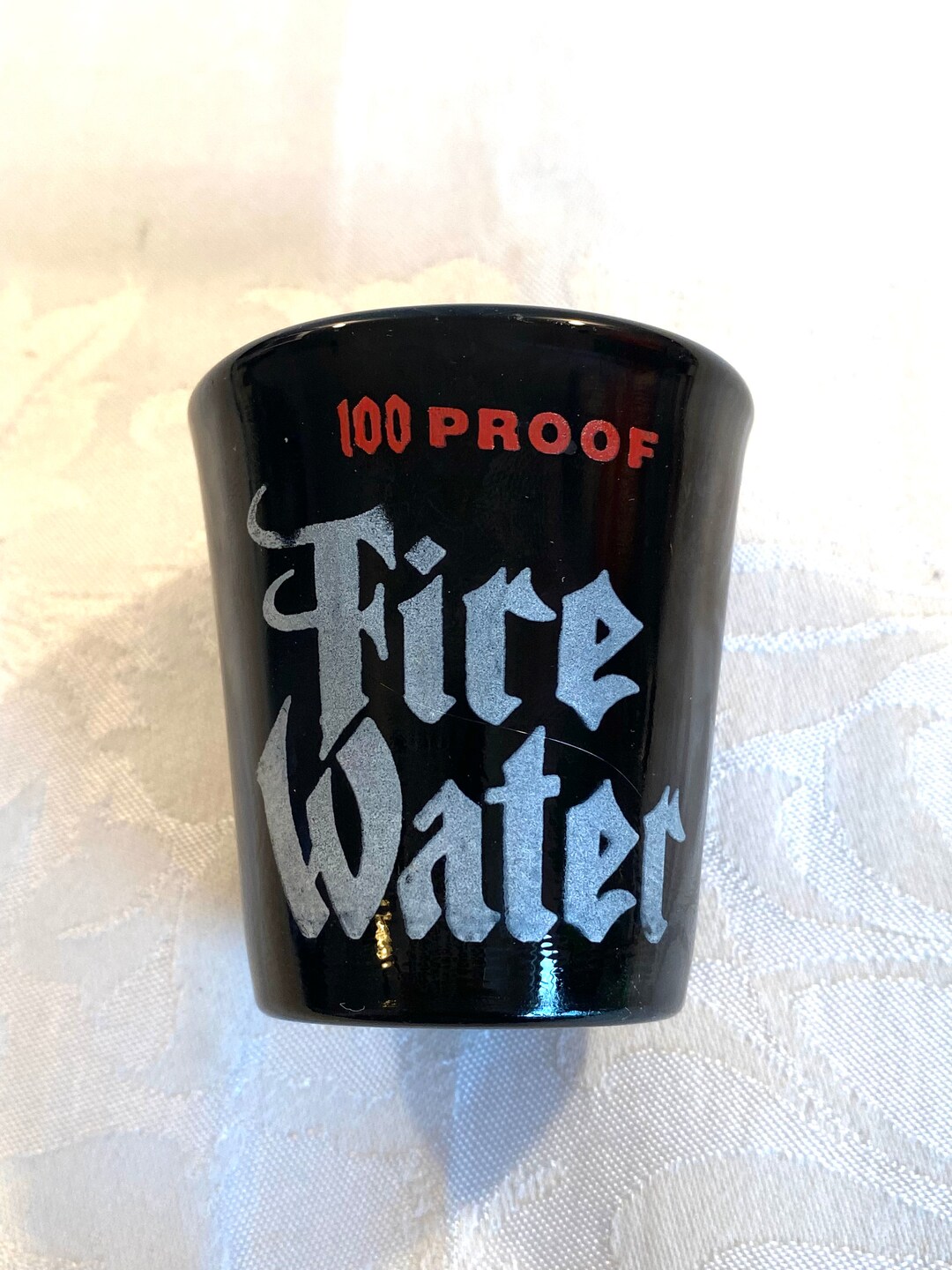 Vintage Fire Water 100 Proof Shot Glass ~ Made in Korea ~ Collectible ...