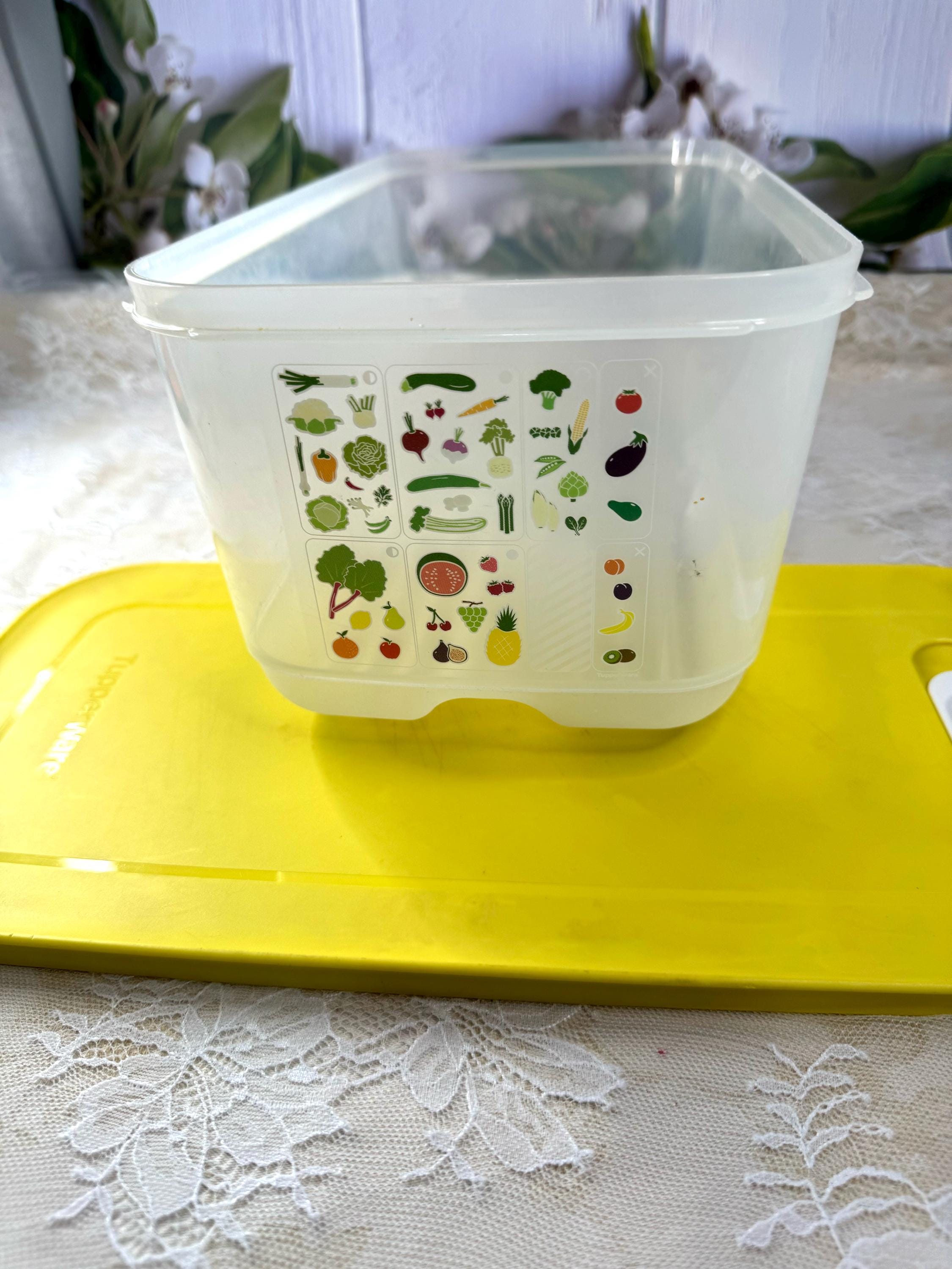 Vintage Yellow Tupperware Container ~ 6.1 L ~ Fridge Smart Large Yellow ...