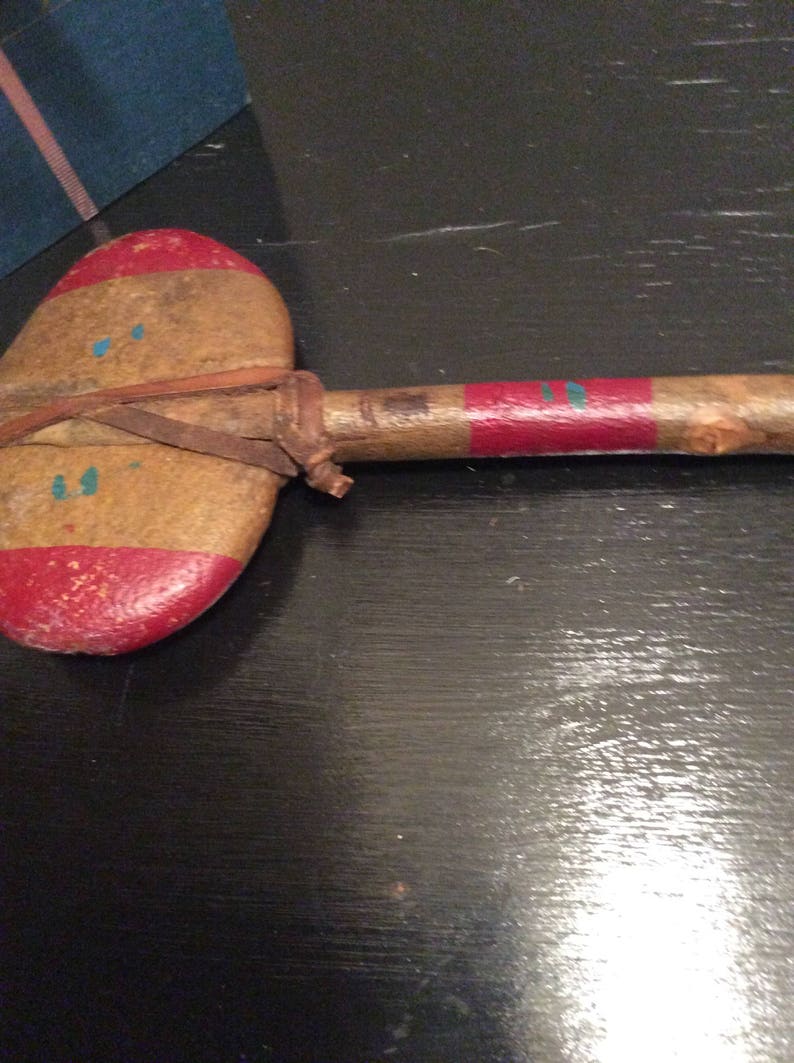 Vintage Red Stone Tomahawk Mid Century Native American Indian Style ...