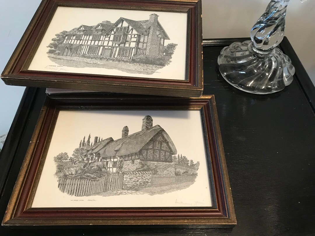 Vintage Pair - Two Signed Framed Art Prints by Anthony Johns ...