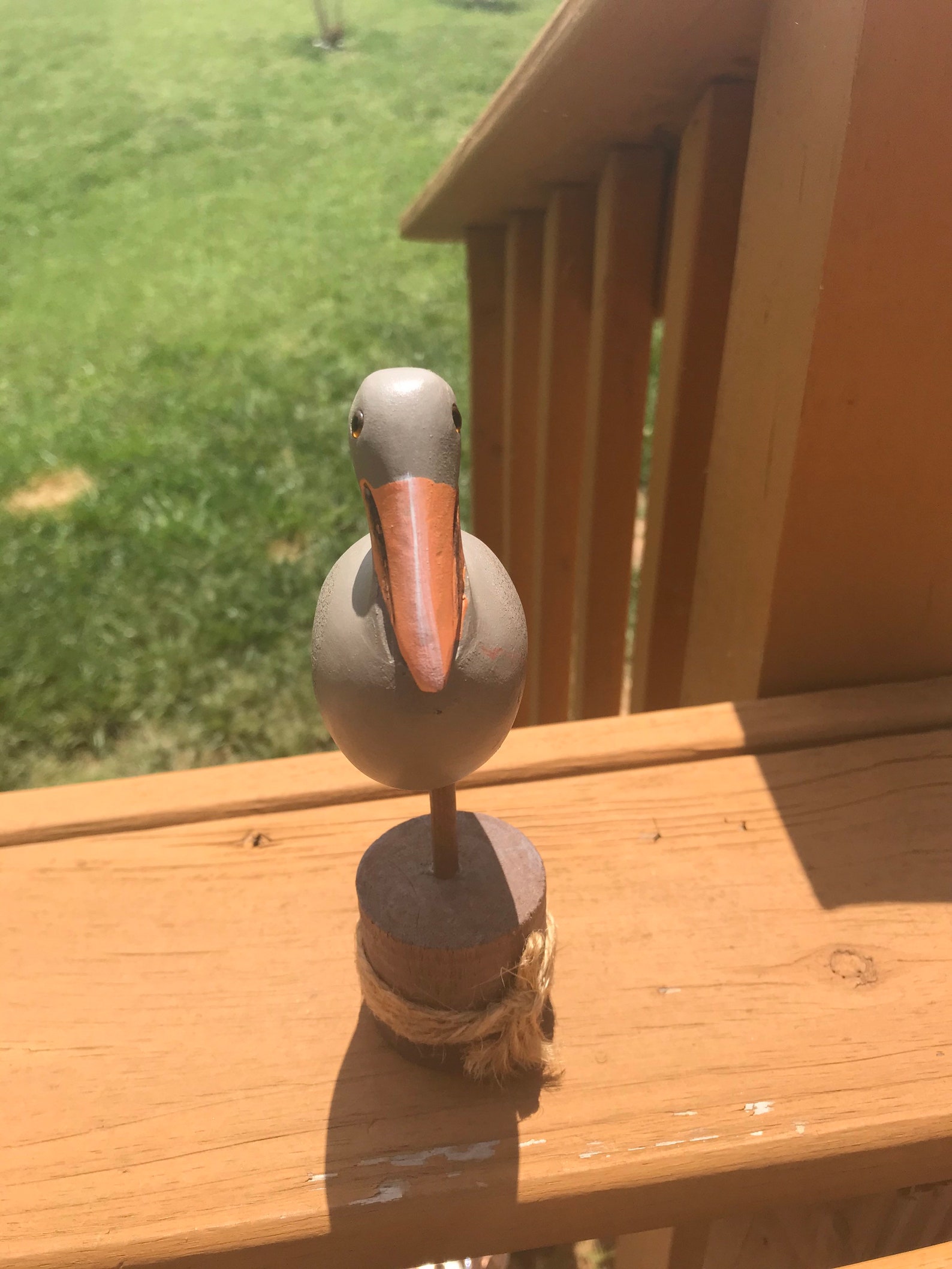 Vintage Pelican ~ Wooden Duck Decoy~ Carved Art Figurine ~ Coastal ...