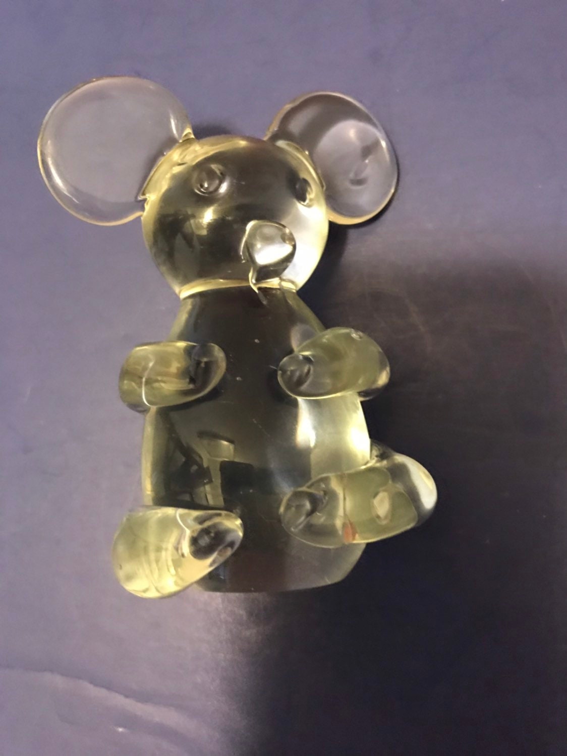 Vintage Glass Mouse Marked Crystal Glass Maker's Mark v Mouse Keepsake ...
