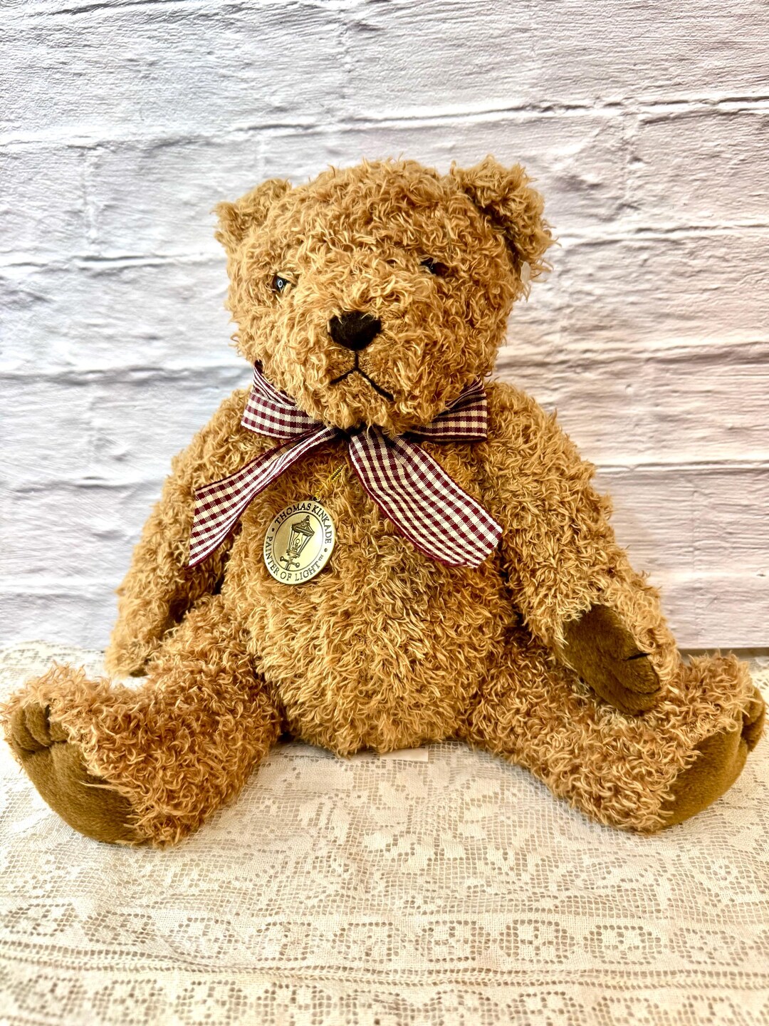 Vintage Collectible Thomas Kinkade Teddy Bear ~ 10” Tall ~ Painter of ...