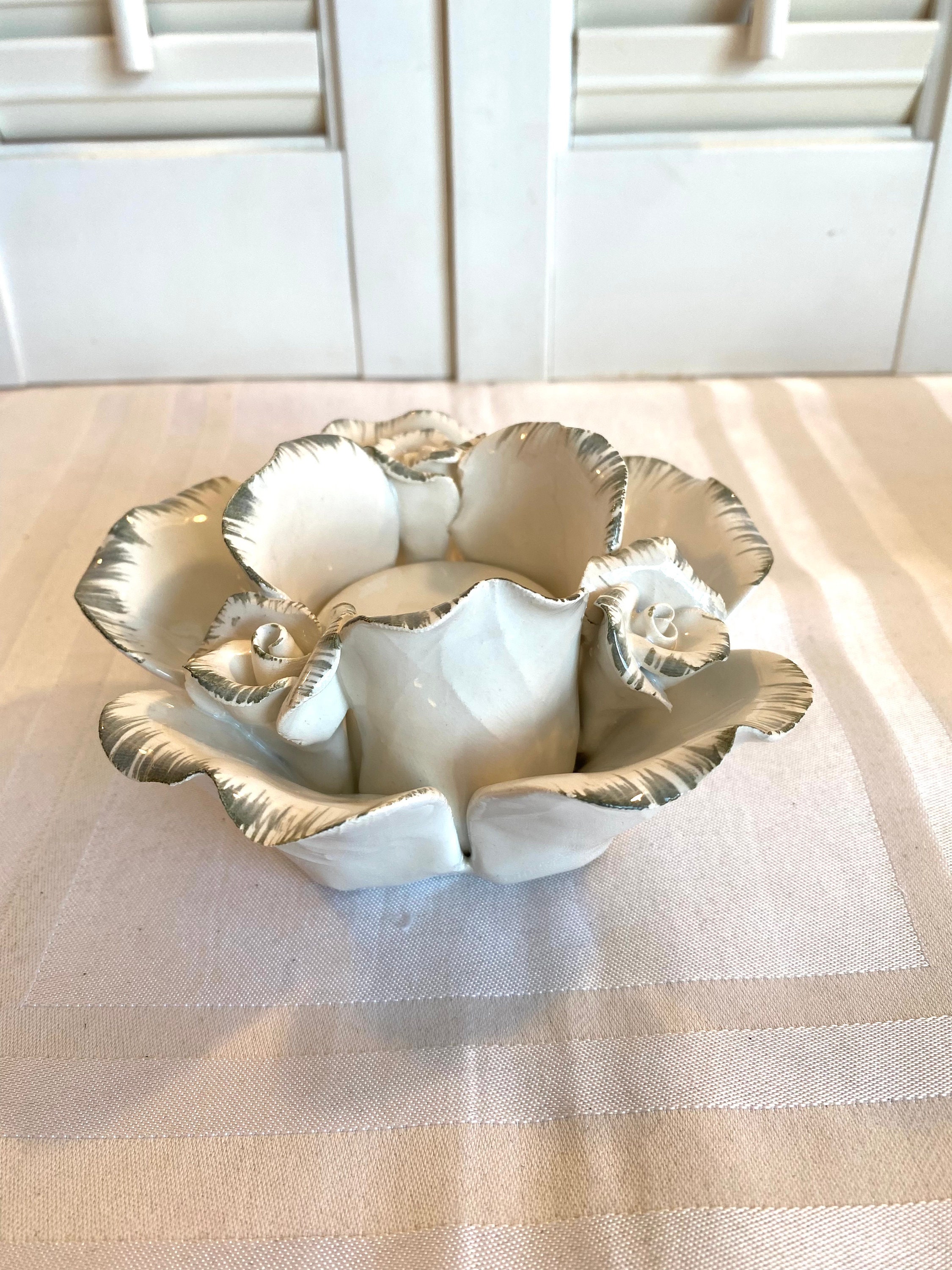 Vintage Davco Silver Ltd Porcelain Candleholders ~ Set of Two ~ Davco ...