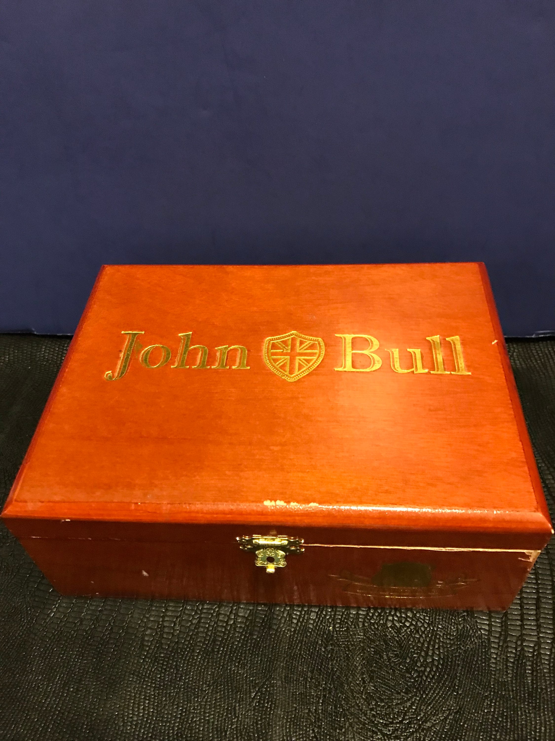John Bull Cigar Box~ Bulldog~wooden Cigar Box~ Nicaragua~mancave Decor ...