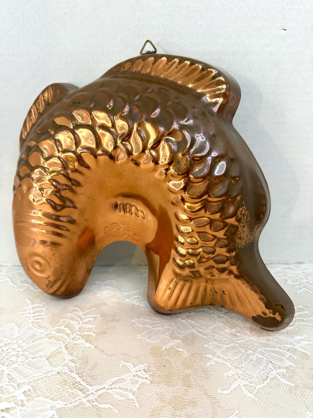 Vintage Copper Mold ~ Fish Mold ~ Jello ~ Cake Mold ~ Country Kitchen ...