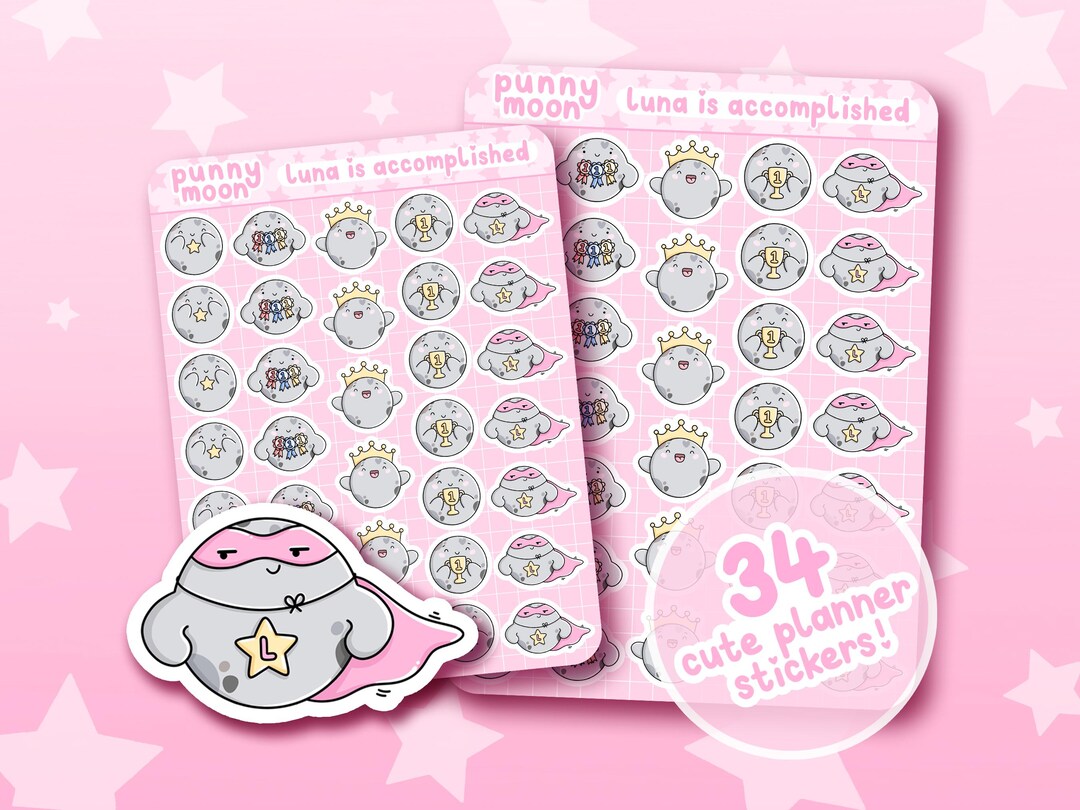 Feeling Acomplished Sticker Sheet| Cute Planner Stickers for Mood ...