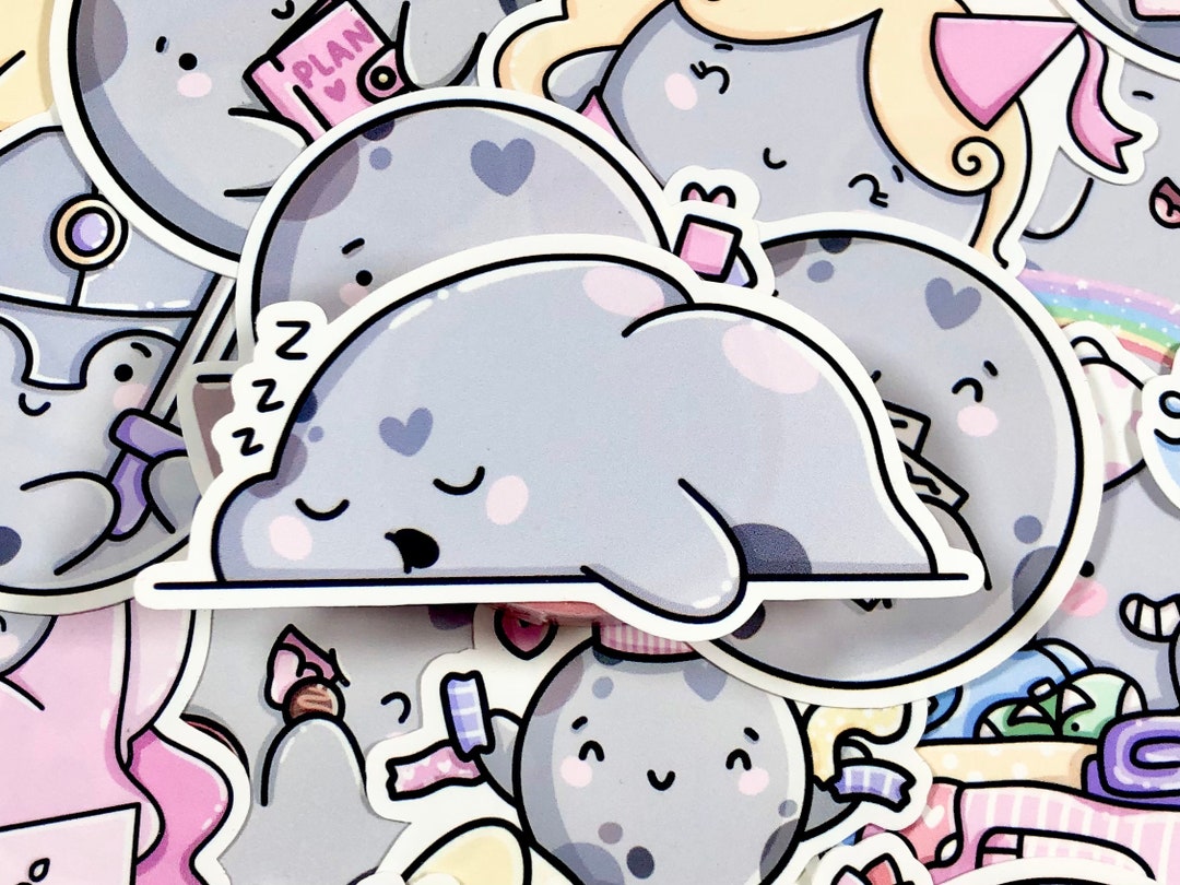 Cute Sleepy Bum Sticker| Kawaii Nap Time Decal| Bullet Journaling| Bujo ...