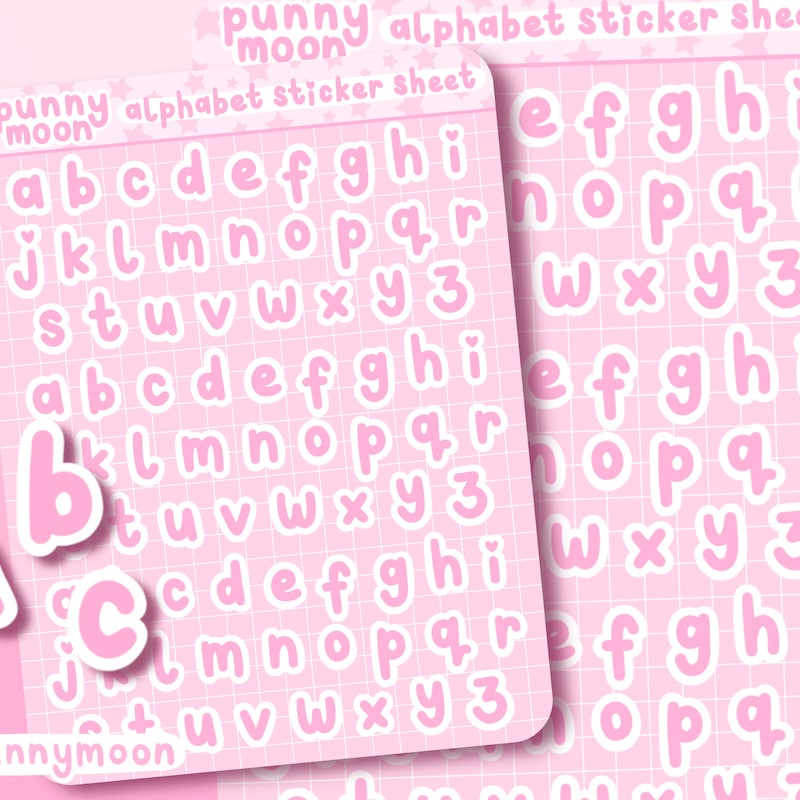 Alphabet Sheet Stickers - Etsy