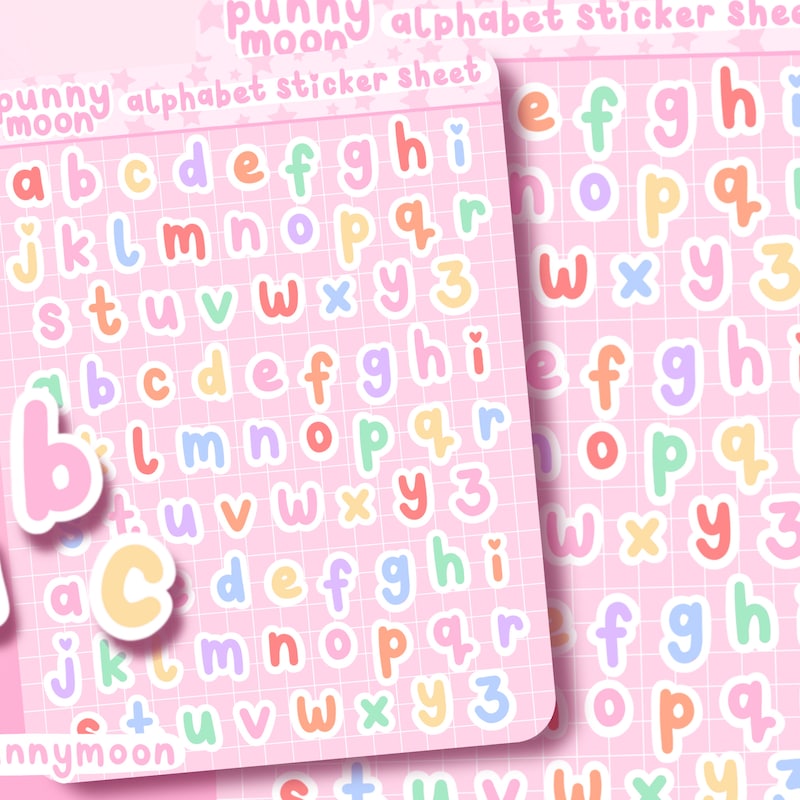 Stickers Sheet Alphabet - Etsy UK