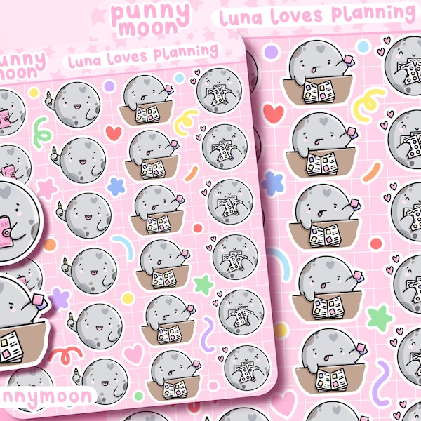 Moon Stickers - Etsy UK
