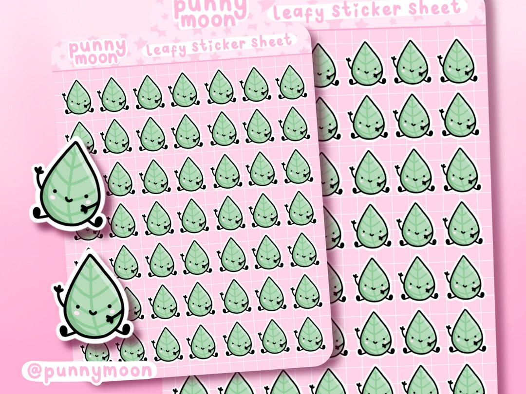 Cute Leaf Planner Stickers Kawaii Plant Sticker Sheet Plant Mom Journal ...