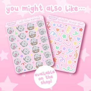 Cute Black and White Sticker Sheet Bundle| Kawaii Planner Stickers ...