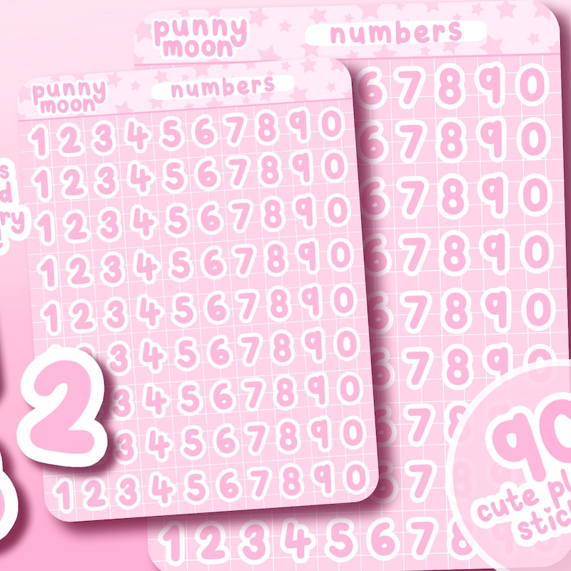 Number Label Stickers - Etsy