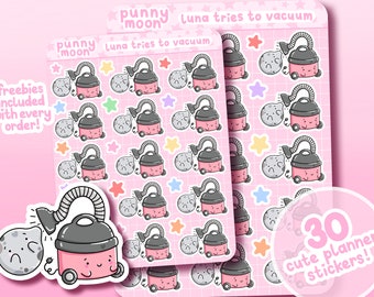 35 Cute Hoover / Vacuum Cleaner / Chores Planner Stickers - Etsy