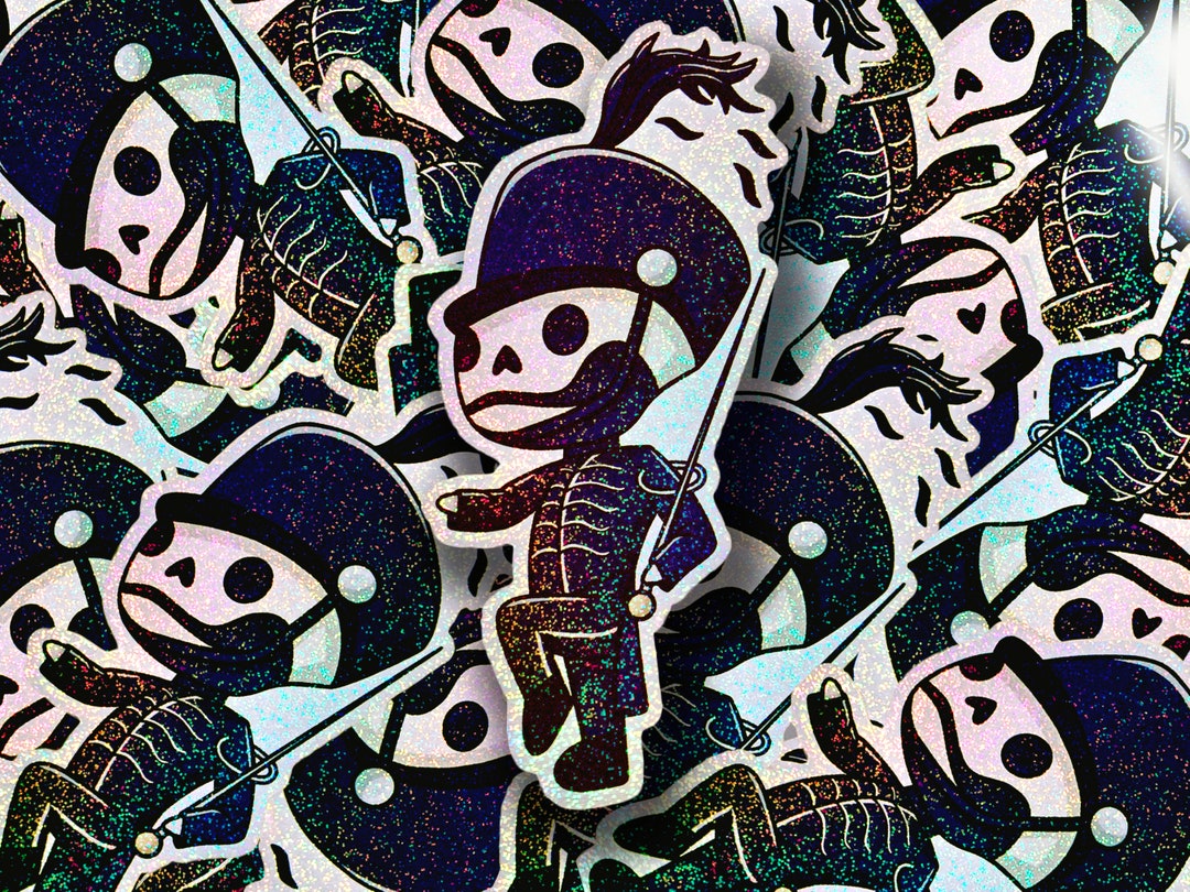 Holographic Skeleton Sticker Cute Emo Vibes Decal Pop Punk Laptop Vinyl ...