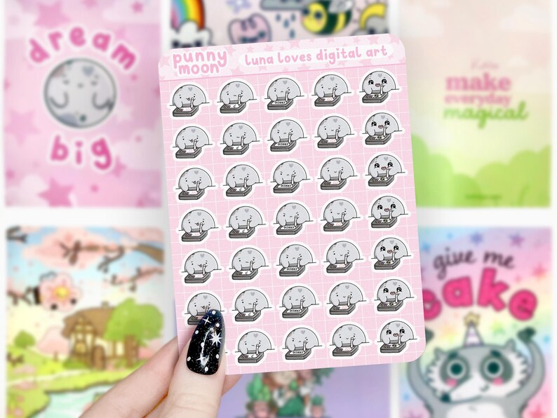 Digital Art Sticker Sheet| Cute Planner Stickers for Hobby Tracking ...