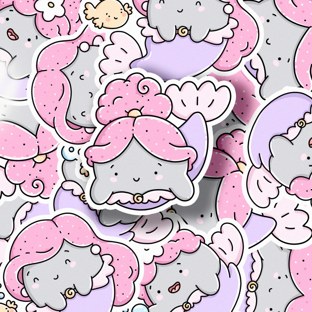 Cute Mermaid Sticker Pack Siren Die Cut Set Kawaii Vinyl Laptop Decal ...