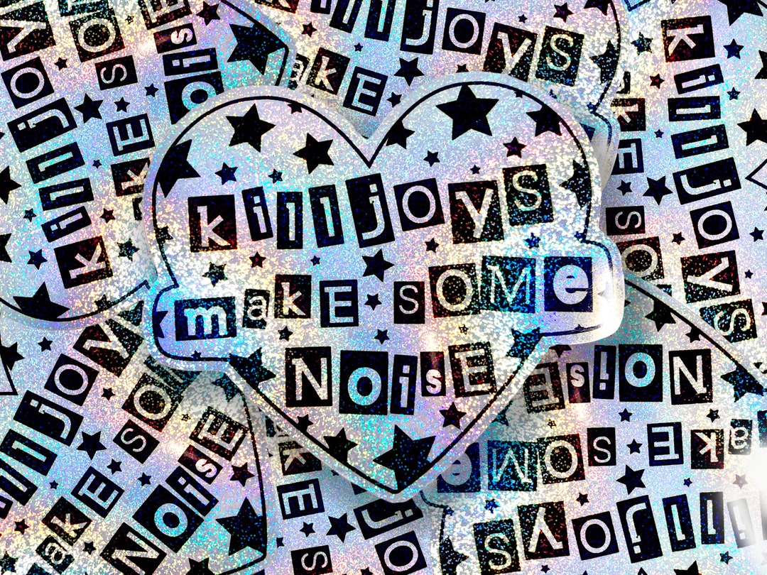 Holographic Killjoys Sticker Cute Emo Vibes Decal Pop Punk Laptop Vinyl ...