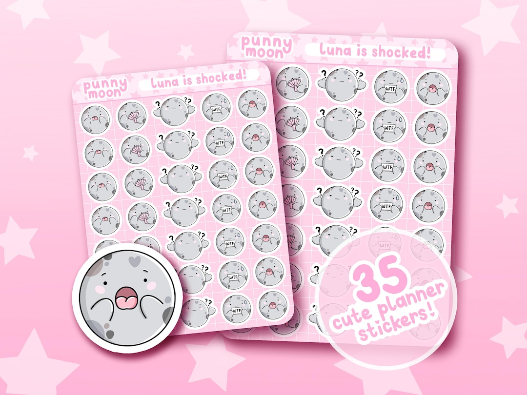 Feeling Shocked Sticker Sheet| Cute Planner Stickers for Mood Tracking ...