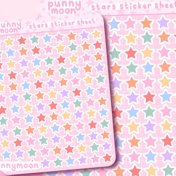 Star Stickers Rainbow Sheet - Etsy