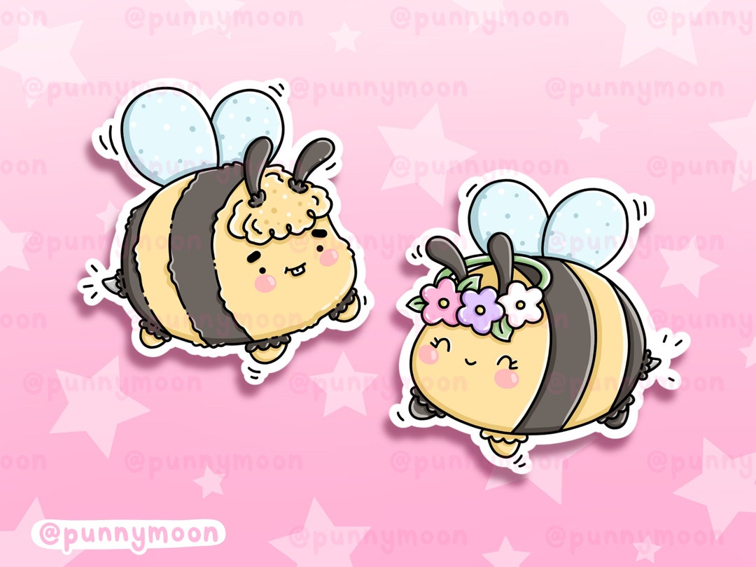 Fuzz and Flower Vinyl Sticker| Cute Planner Stickers| Bumblebee Sticker ...