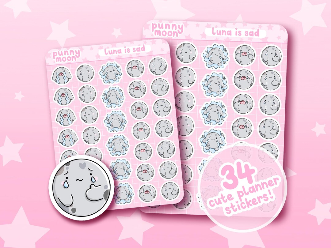 Feeling Sad Sticker Sheet| Cute Planner Stickers for Mood Tracking ...