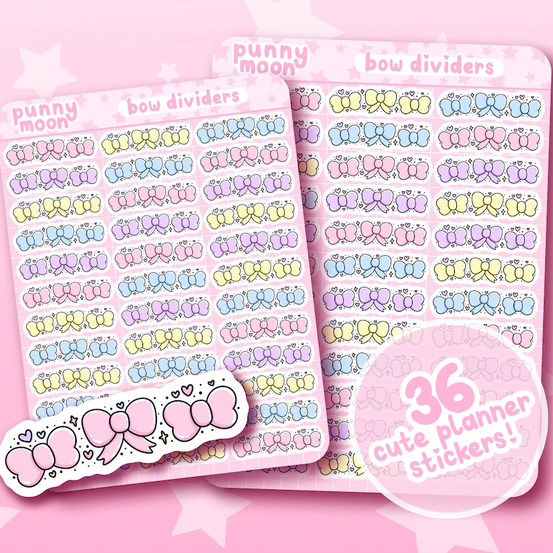 Bow Decal Sheet - Etsy