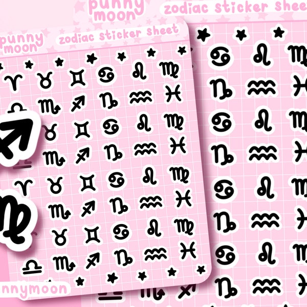 Zodiac Stickers - Etsy