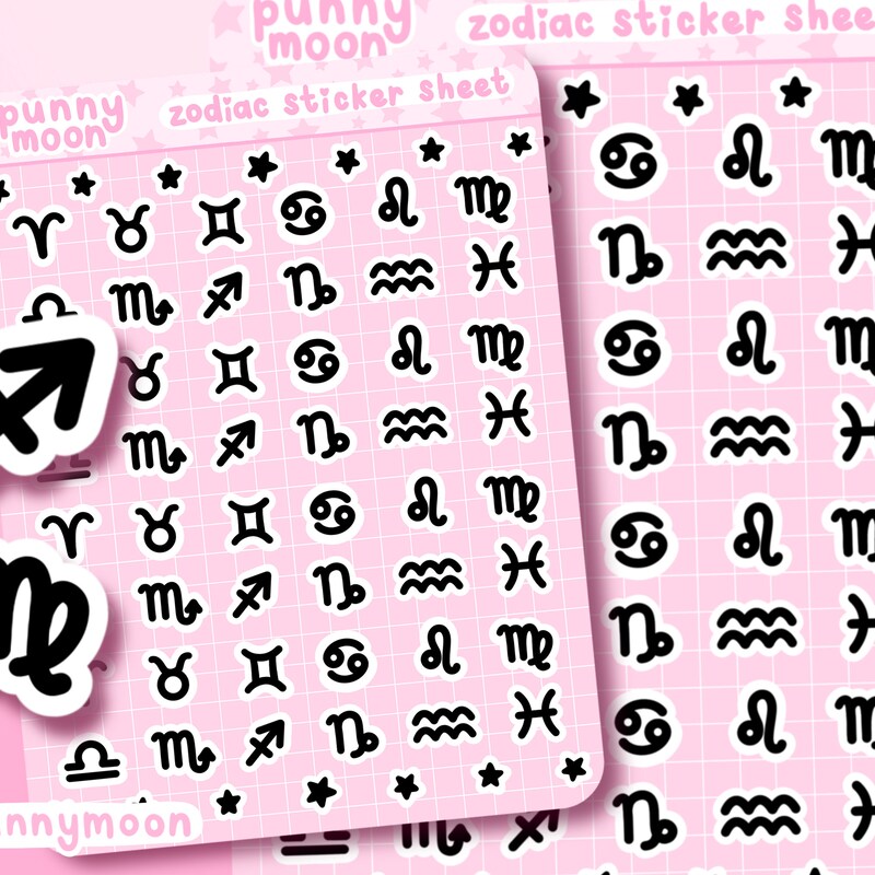Zodiac Stickers - Etsy