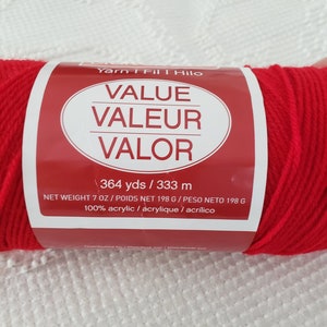 Craft Smart Value Yarn, 364 Yds/333m, 100% Acrylic, 7 Oz NEW One Skein ...