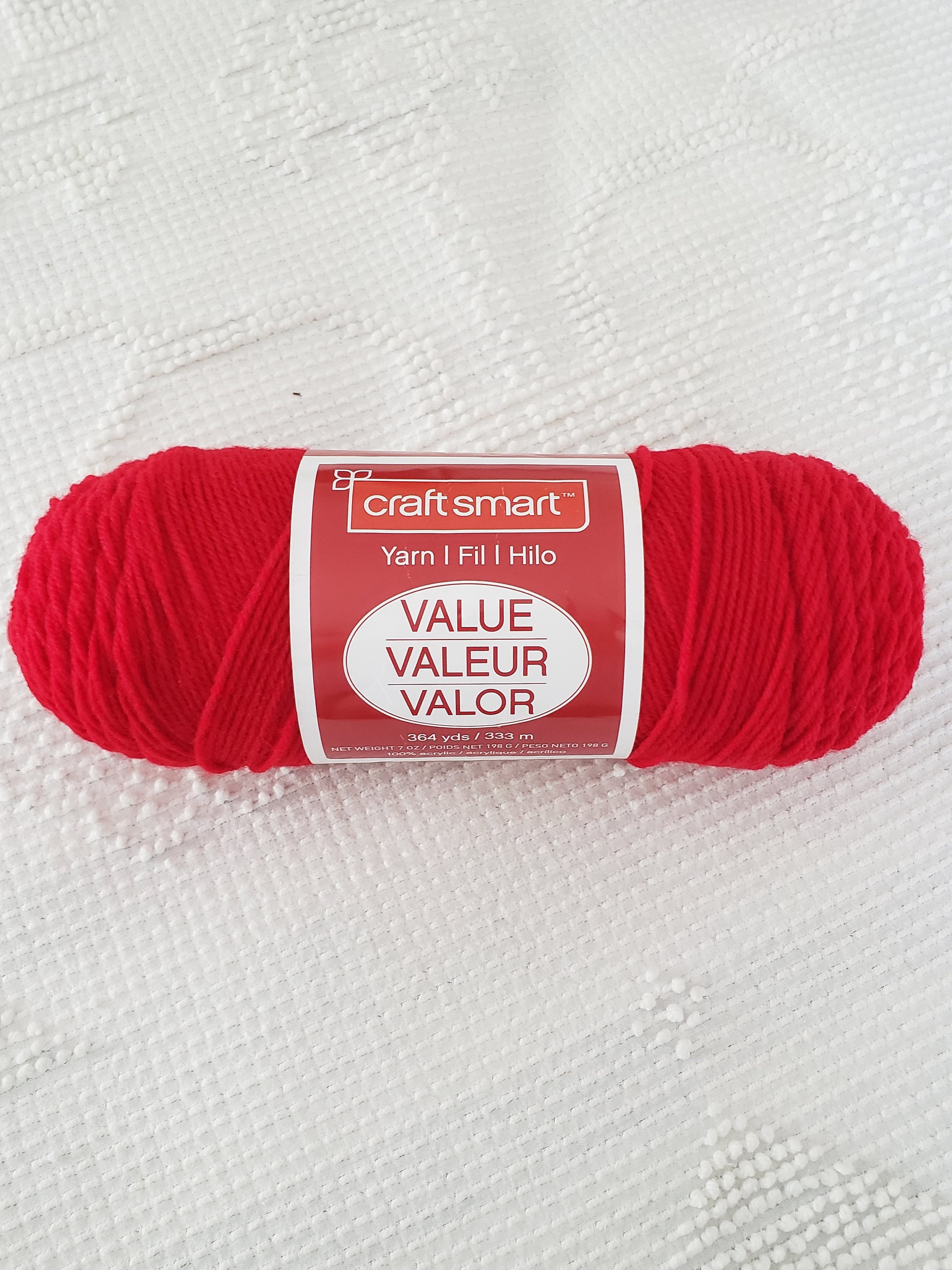 Craft Smart Value Yarn, 364 Yds/333m, 100% Acrylic, 7 Oz NEW One Skein ...
