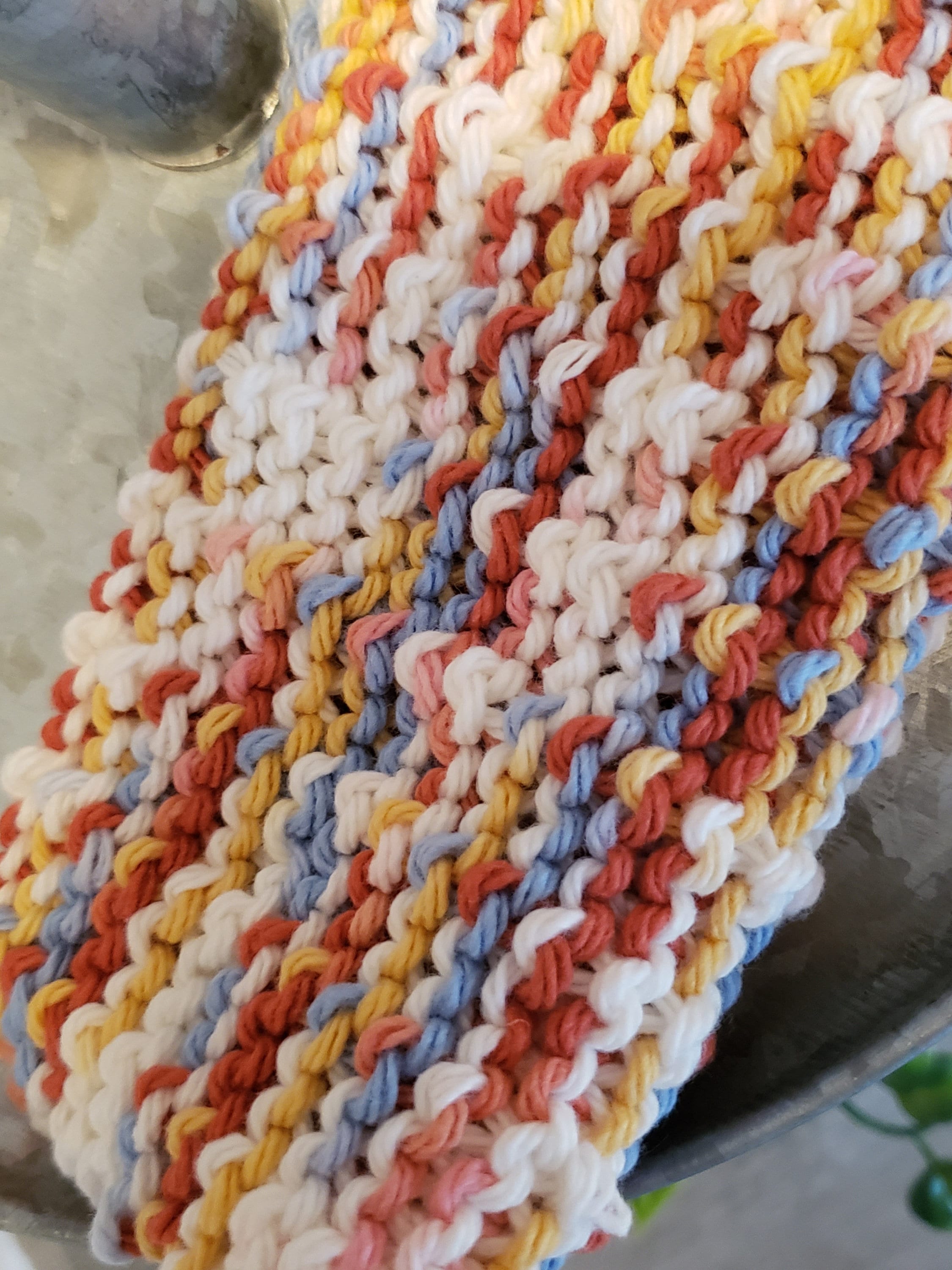 Coffee Bean Knit Dishcloth/ Farmhouse Dishcloth/ Knit Dishcloth ...