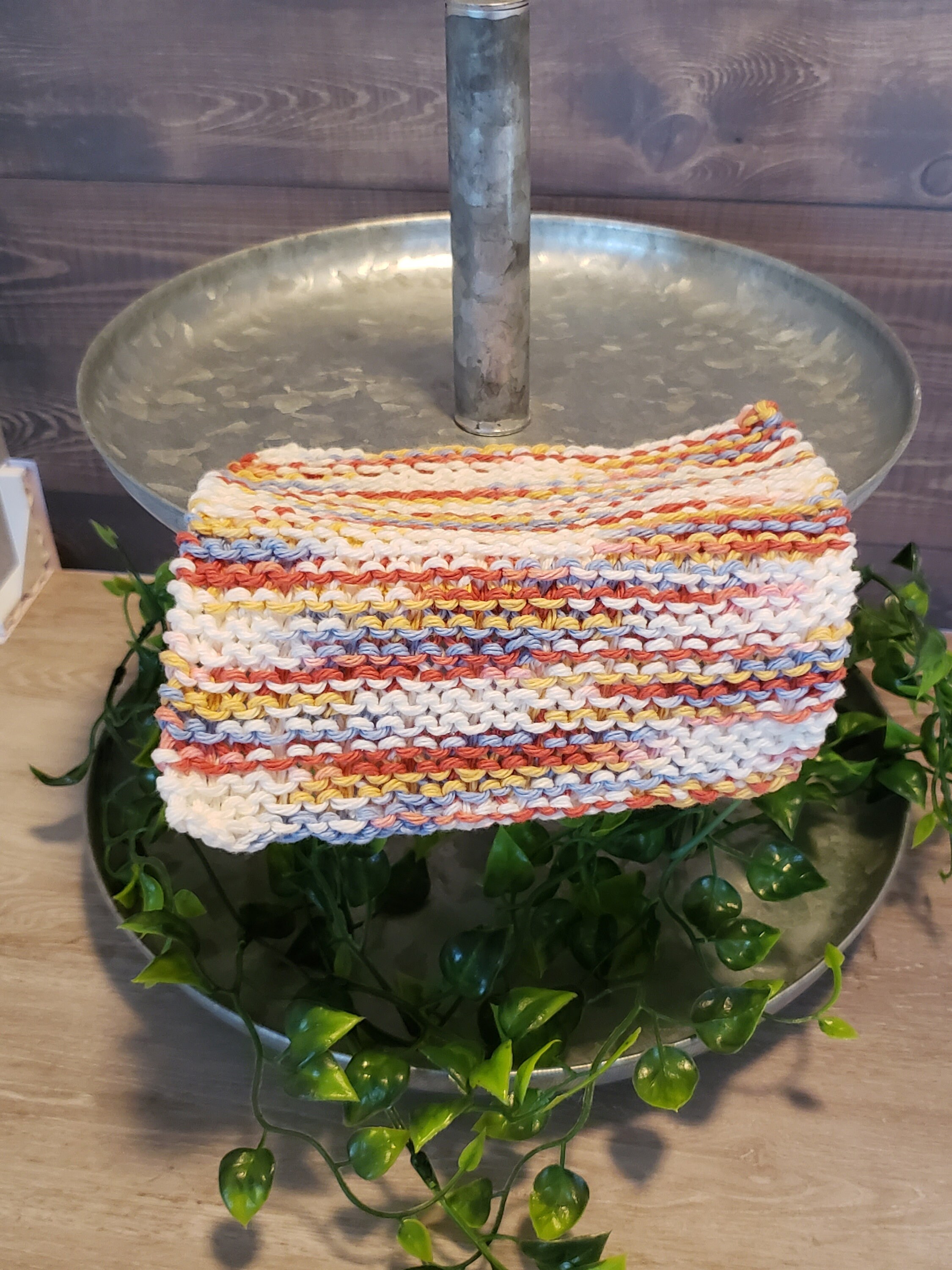 Coffee Bean Knit Dishcloth/ Farmhouse Dishcloth/ Knit Dishcloth ...
