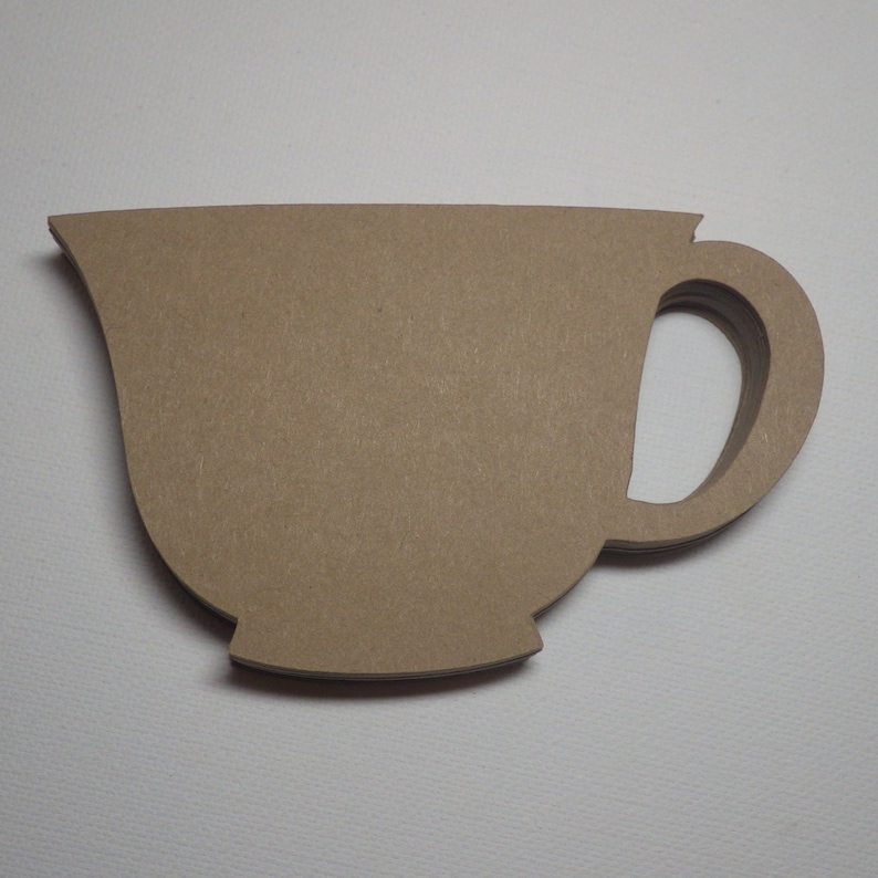 Tea Cup / Coffee Cup Die Cuts - 40 PC Set - 4.1 X 2.5 - Custom Orders ...