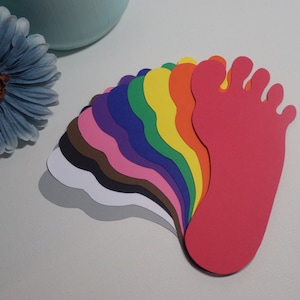 Feet - Foot Die Cuts - 66 PC Set - 2.5 X 5.18 Inches - Bulletin Boards ...