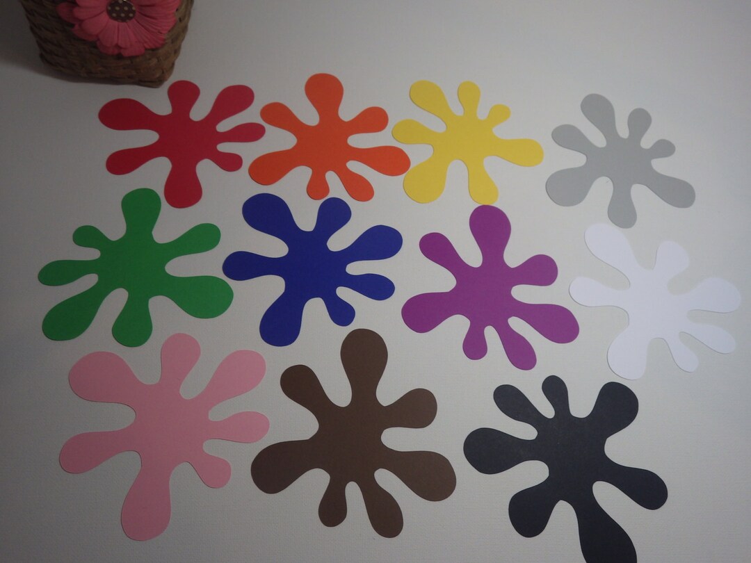 Paint Splatter Die Cuts - Water Splat Die Cuts - 44 PC Set - Choose ...