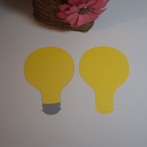 Light Bulb Die Cuts! Idea Die Cuts - 30 PC Set - Choose Style 1 or 2 ...