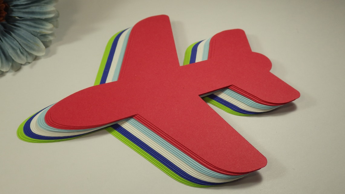 Airplane Die Cuts - Plane Die Cuts - 20 PC Set - 5 Inch X 4.9 Inch ...