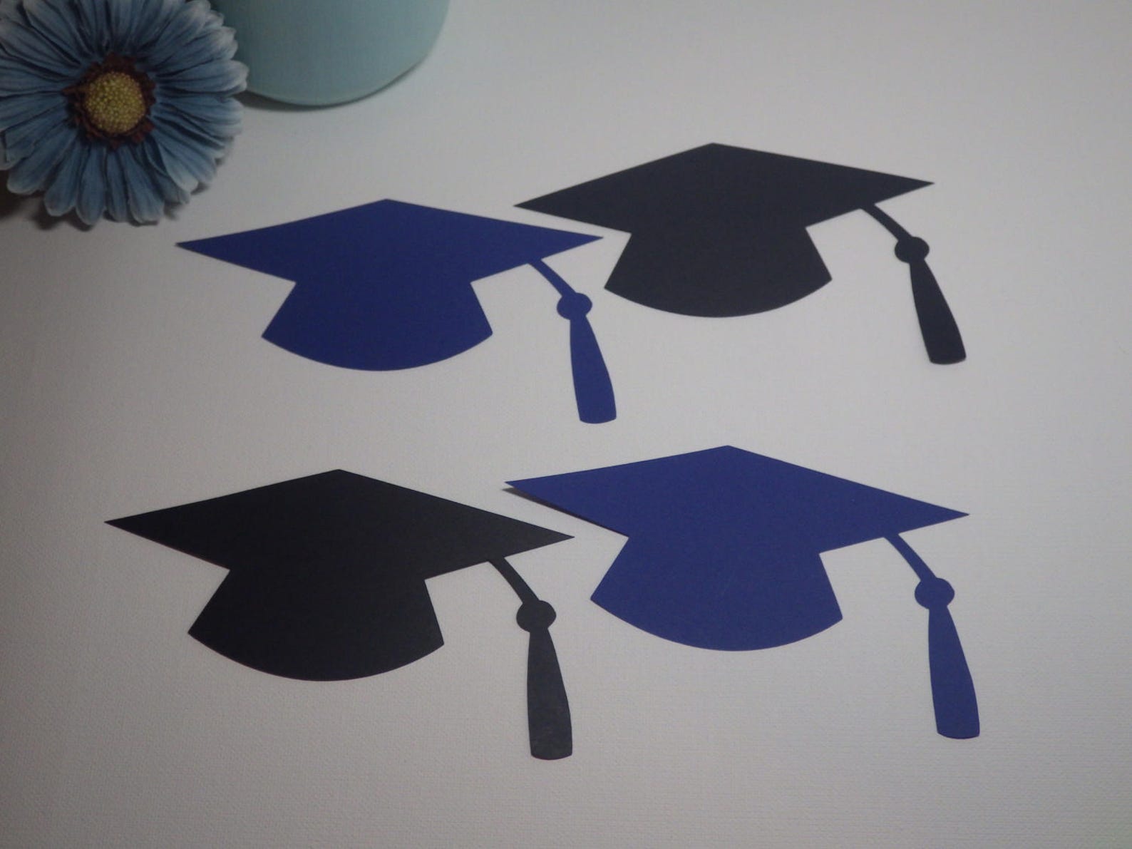 Graduation Cap Die Cuts - 20 PC - 5.5 X 3.41 - Choose Your Color(s ...