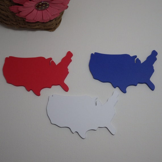 United States Map Die Cuts USA Geography Social Studies | Etsy