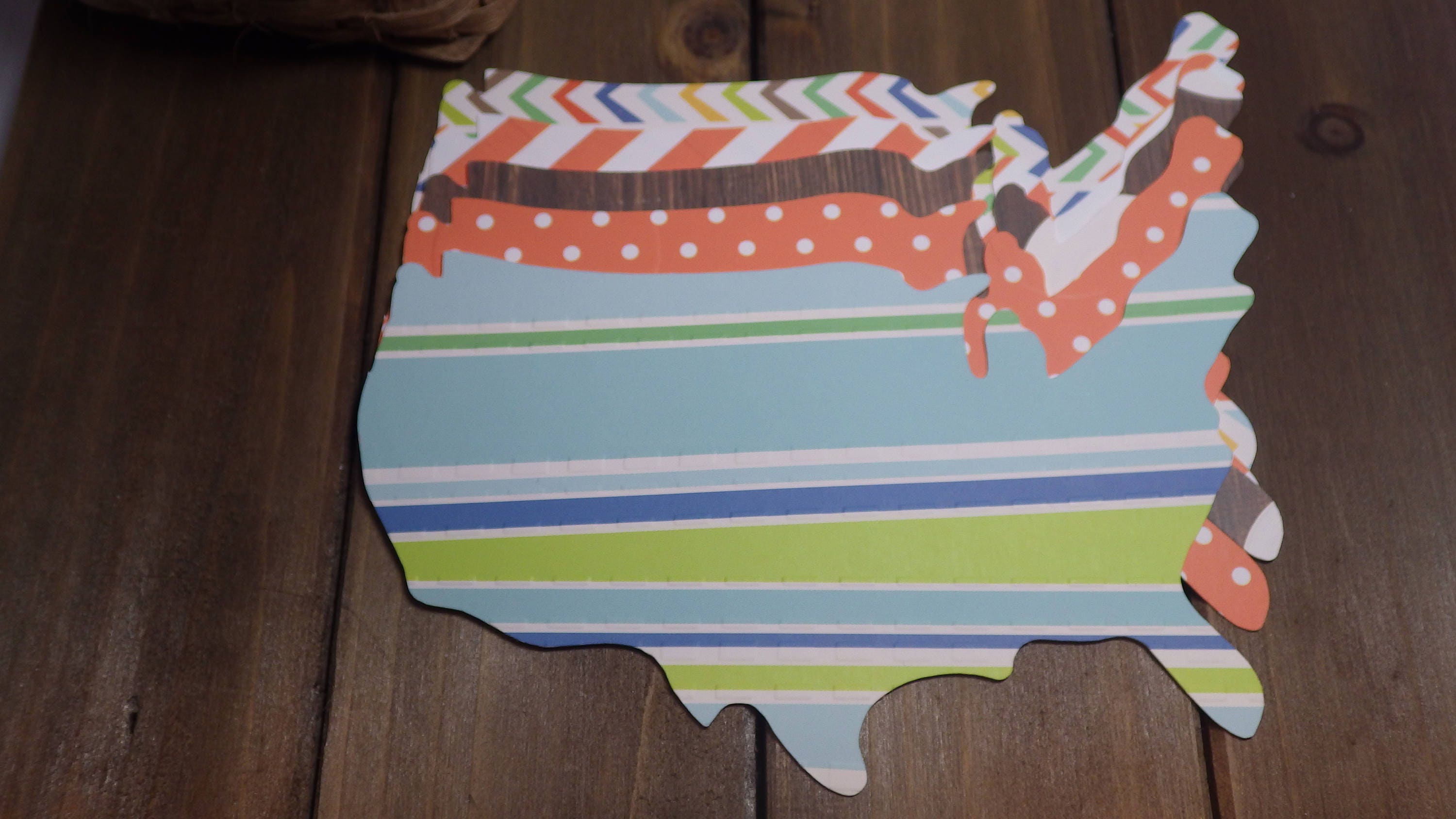 United States Map Die Cuts 15 PC Set USA Geography Social | Etsy