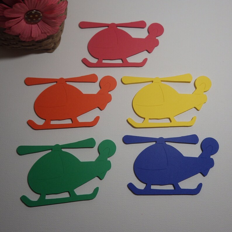Helicopter Die Cuts - 40 Piece Set - 4.19 X 2.5 - Custom Orders Welcome ...